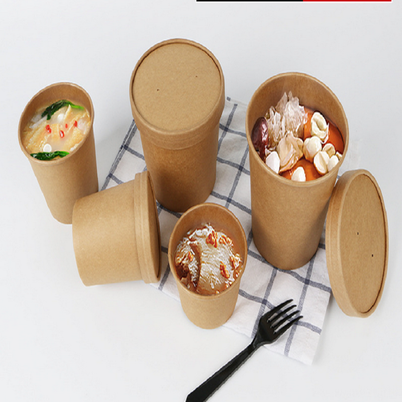 Custom Printed Disposable Hot Soup Bowls Paper Soup Cup